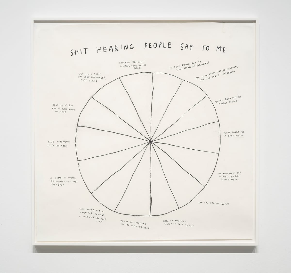 "[Bleep] hearing people say to me"